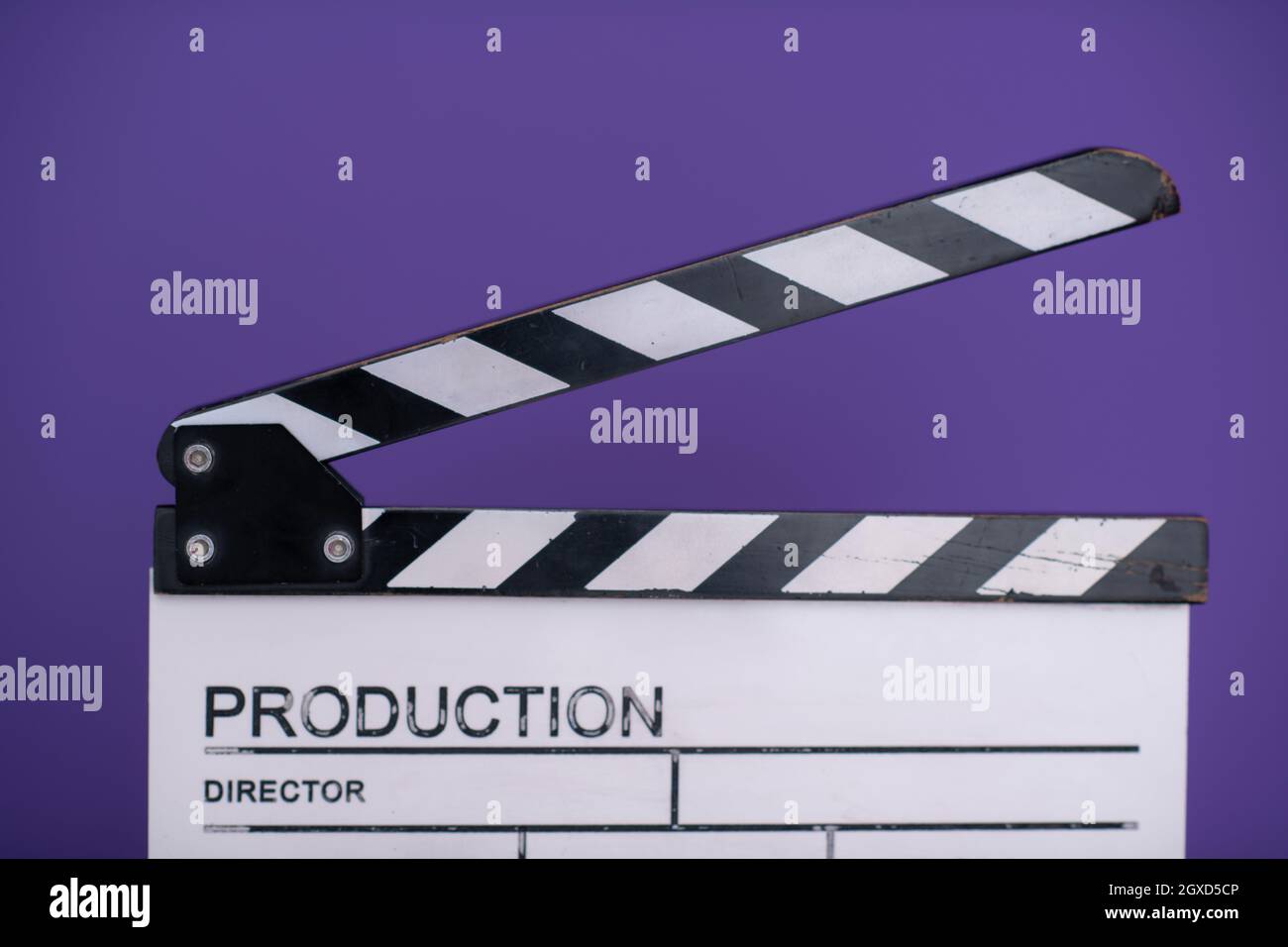 video production movie clapper cinema action and cut concept isolated ...