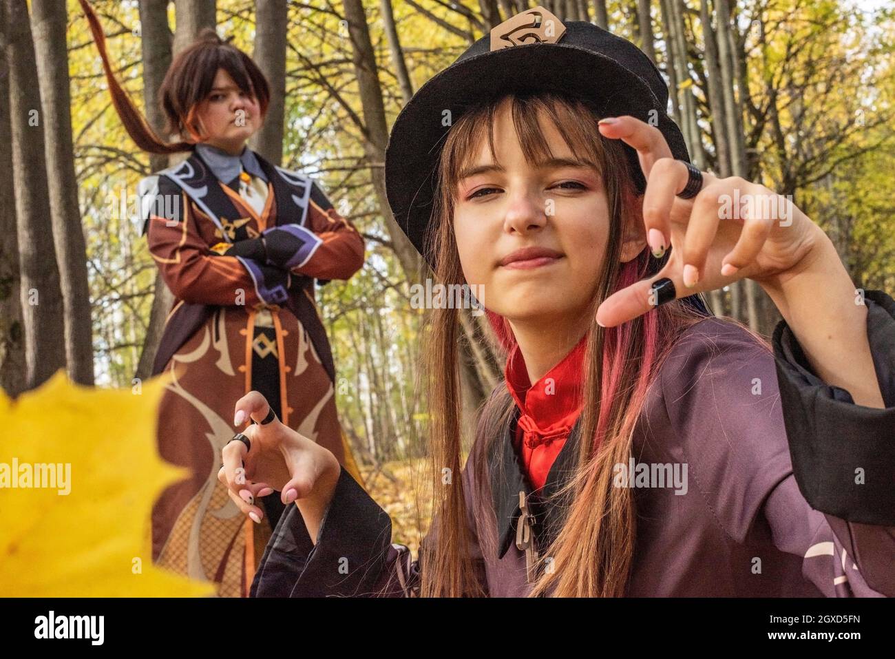 a girl disguised as a guy cosplay halloween genshin impact Stock Photo ...