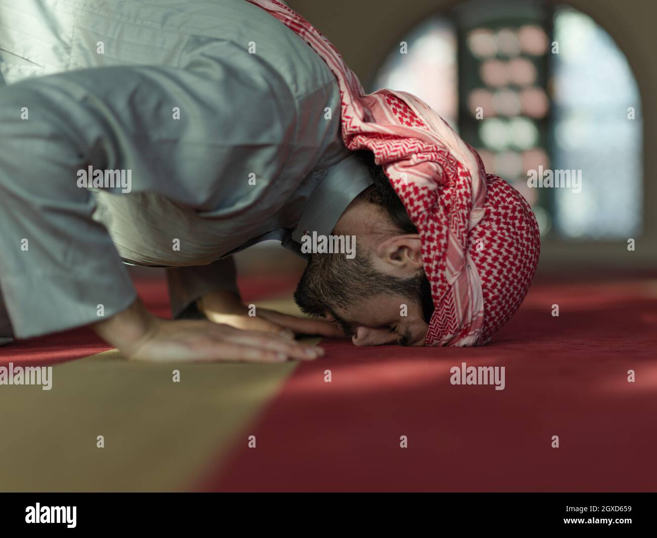 muslim prayer inside the mosque in namaz worship Allah Stock Photo - Alamy
