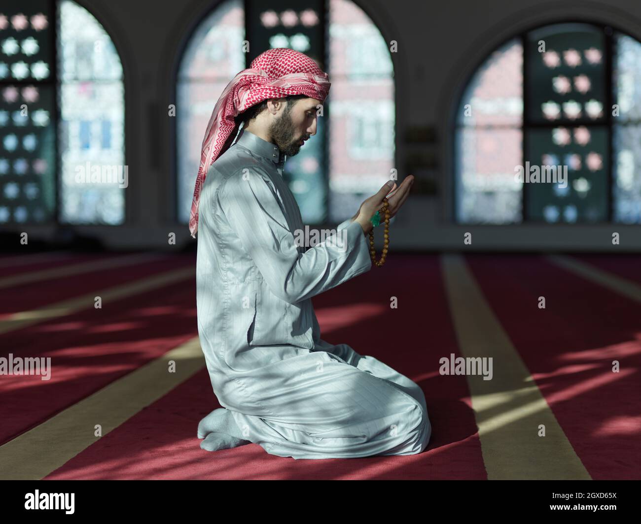 muslim prayer inside the mosque in namaz worship Allah Stock Photo - Alamy
