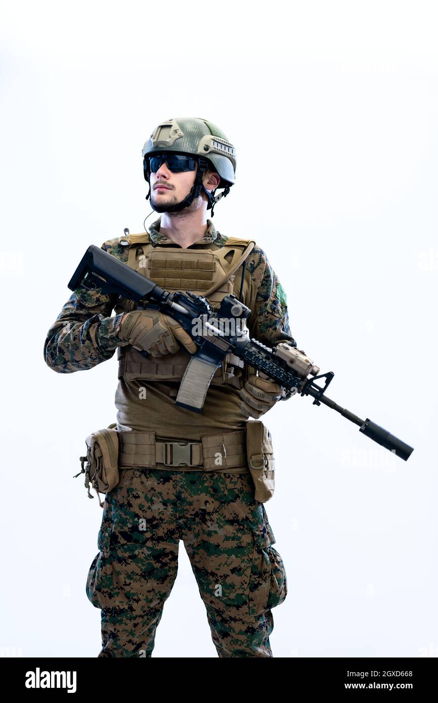 american marine corps special operations modern warfare soldier with ...