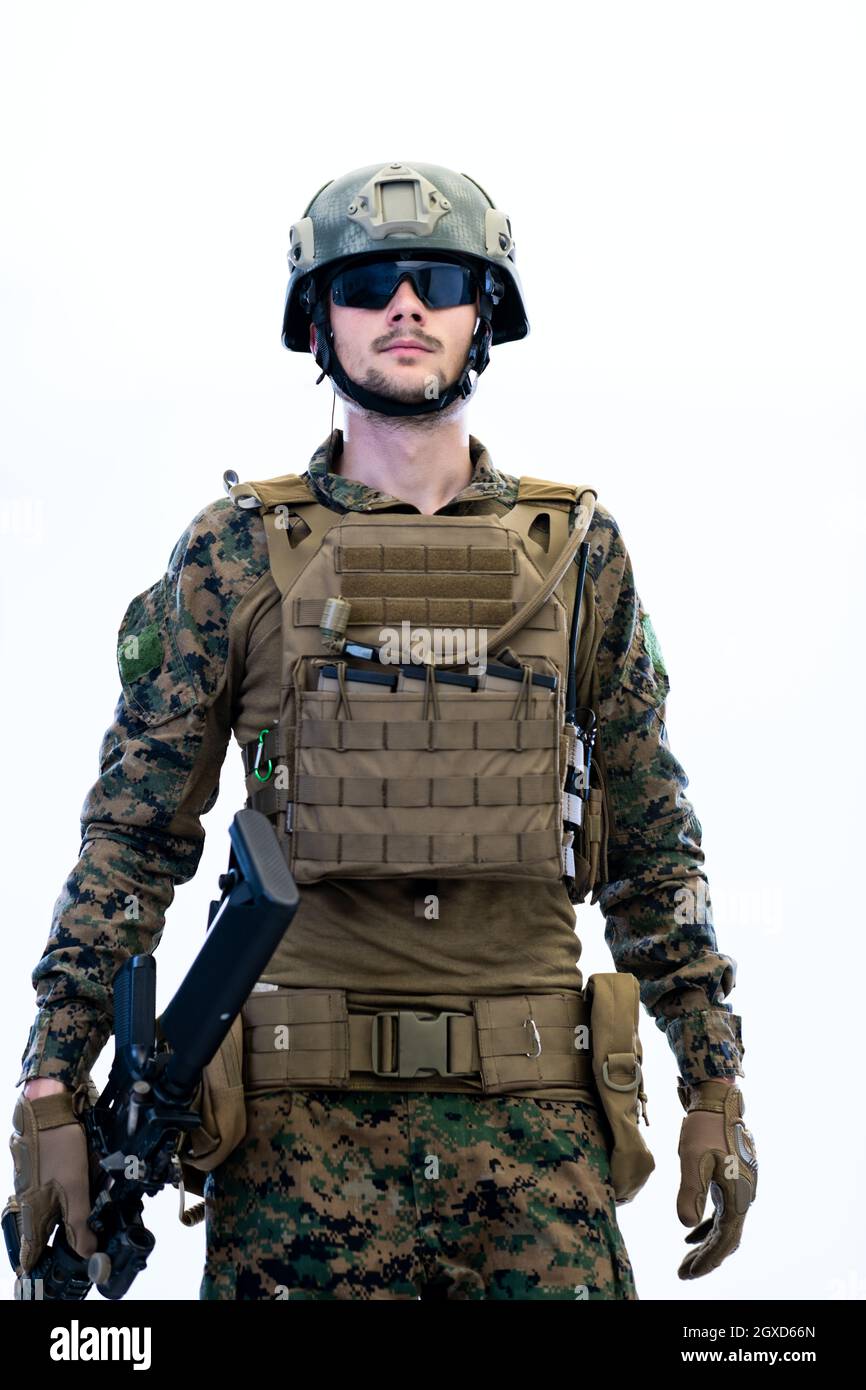 american marine corps special operations modern warfare soldier with ...