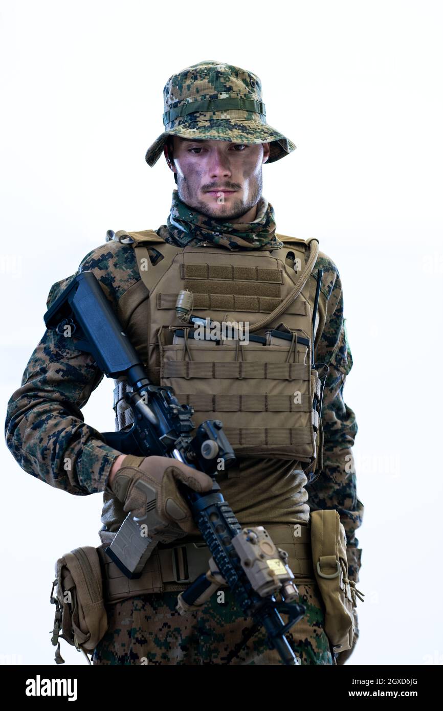american marine corps special operations modern warfare soldier with ...