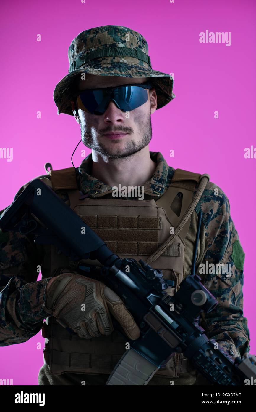 american marine corps special operations modern warfare soldier with ...