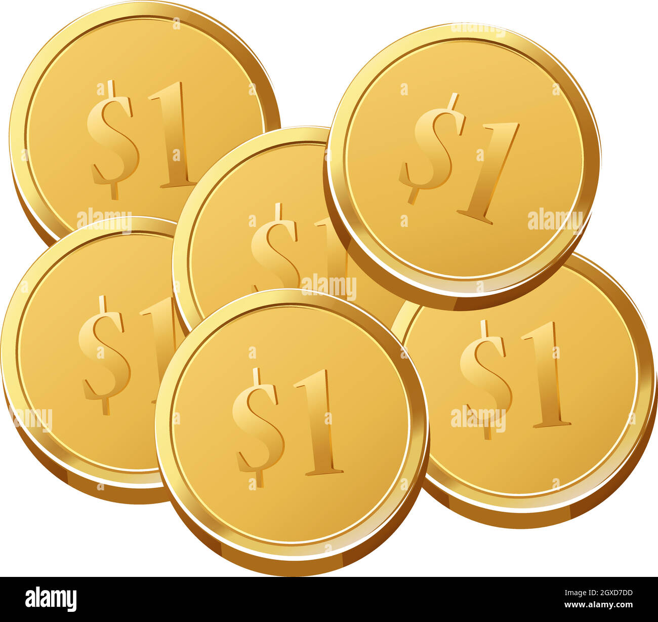 Savings concept coins on Stock Vector Images - Alamy
