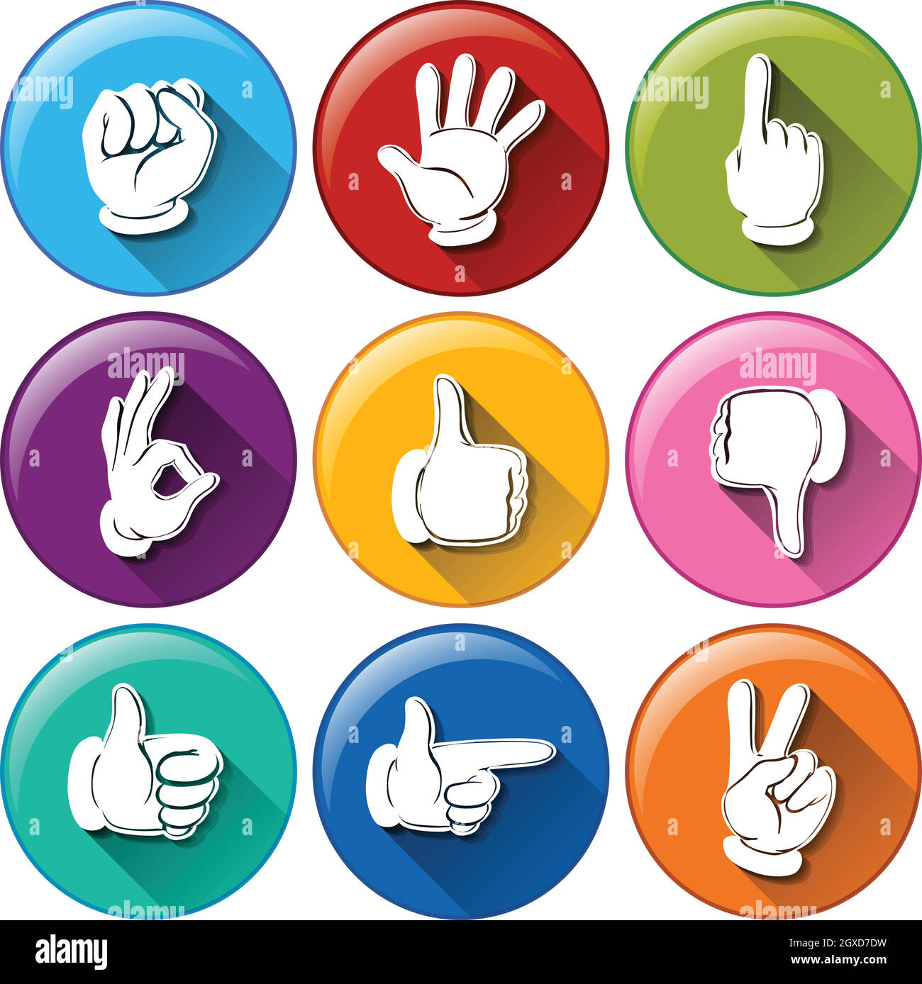 Hand symbols for communication Stock Vector Images - Alamy