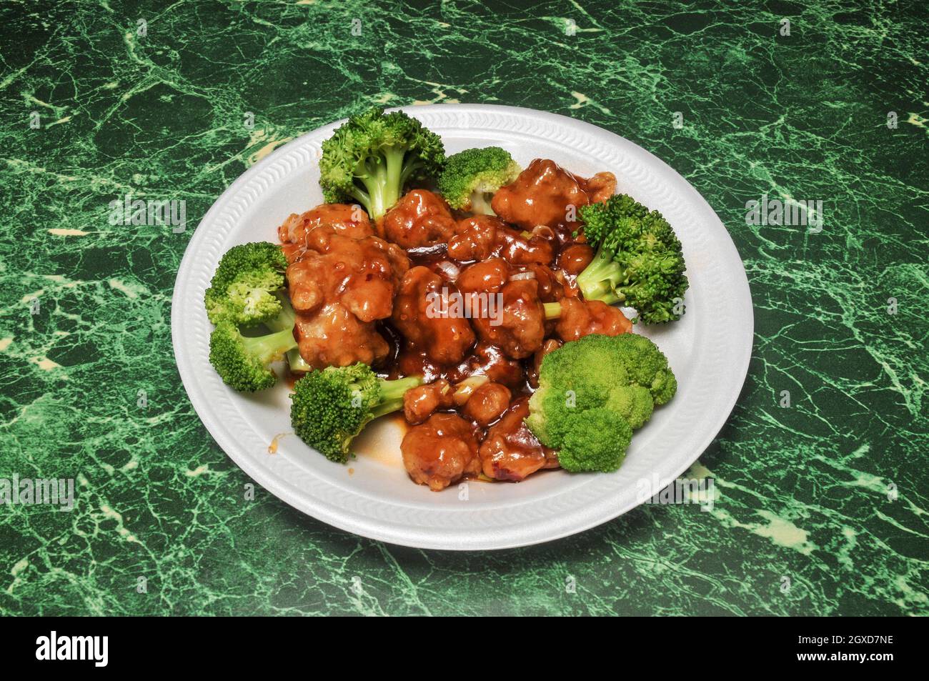 Traditional and authentic Chinese cuisine known as general tsu chicken ...