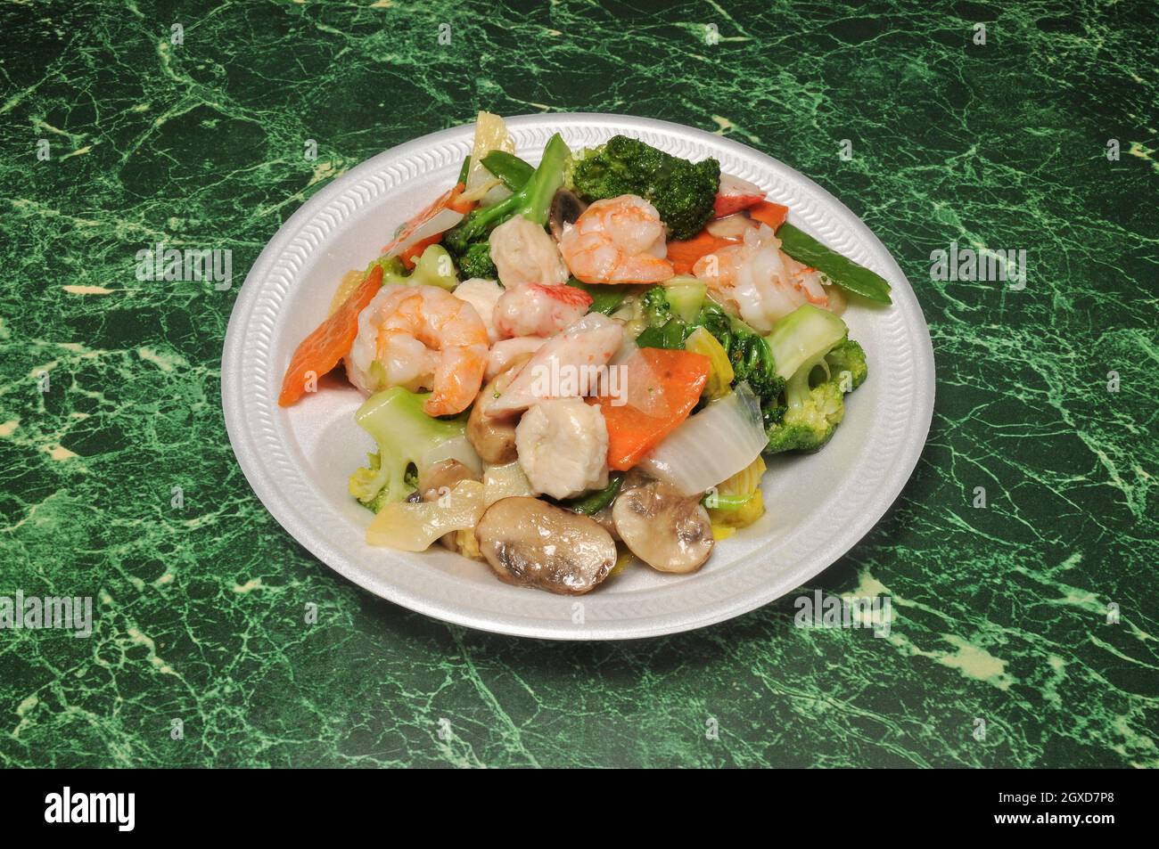 Delicious Chinese dish known best as seafood delight Stock Photo - Alamy