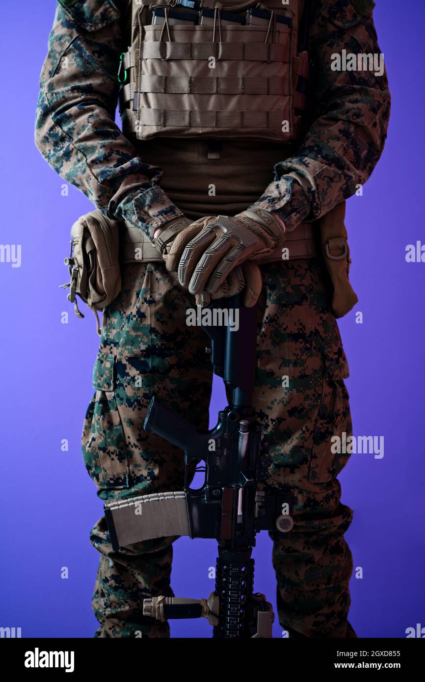 american marine corps special operations modern warfare soldier with ...