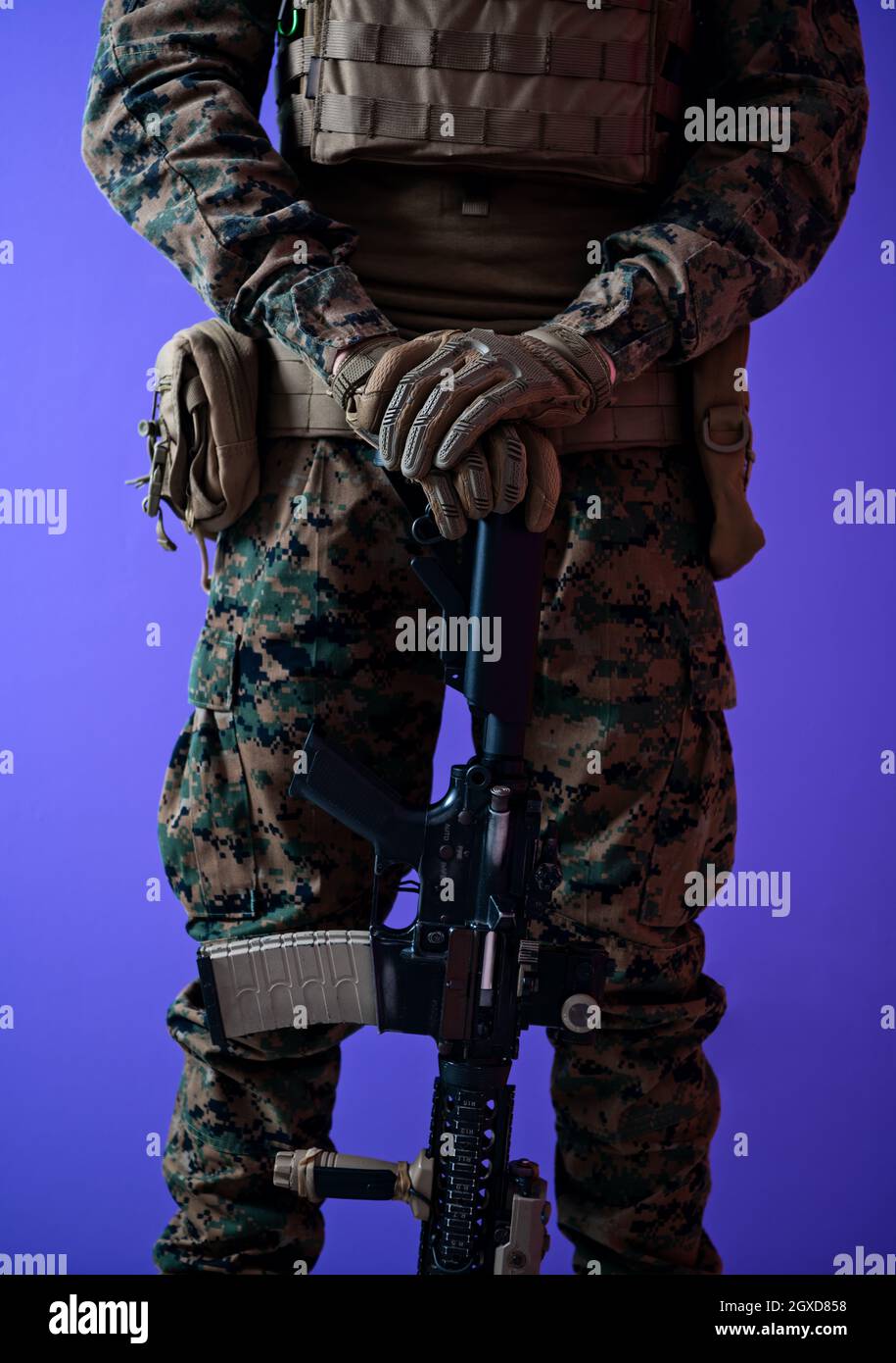 american marine corps special operations modern warfare soldier with ...