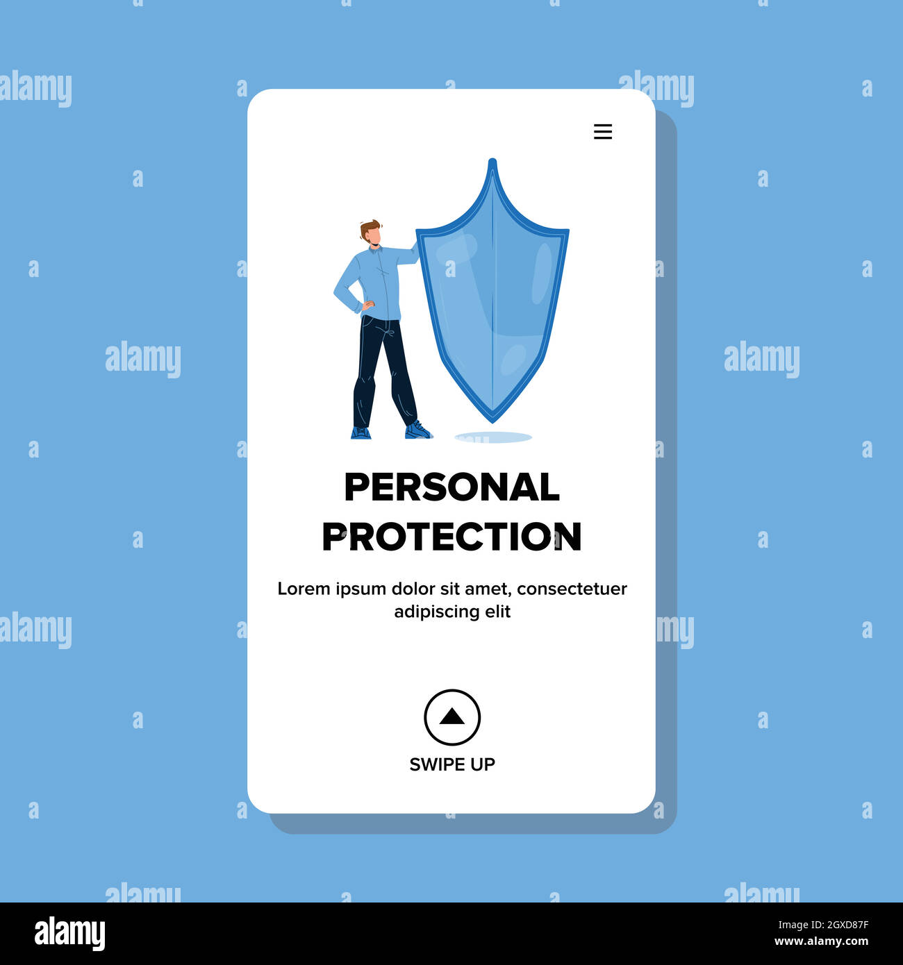 Personal information protection Stock Vector Images - Alamy