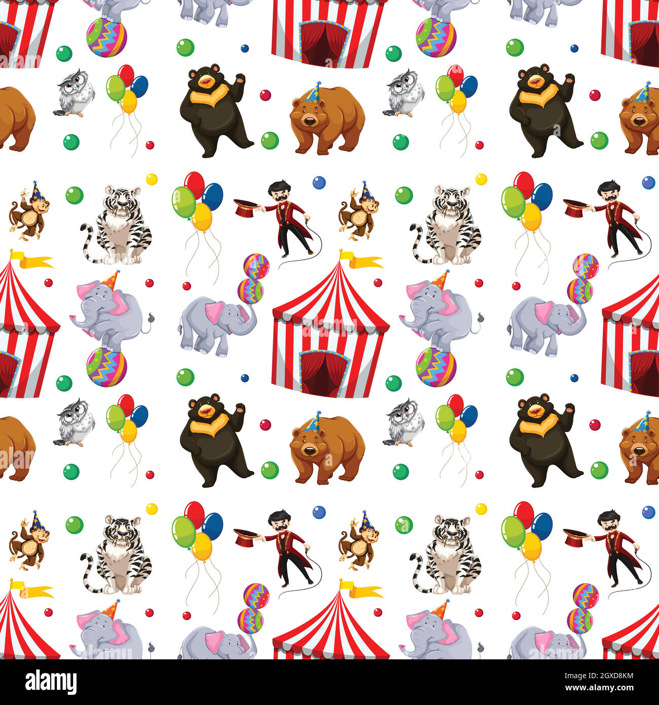 A Seamless circus pattern Stock Vector Image & Art - Alamy