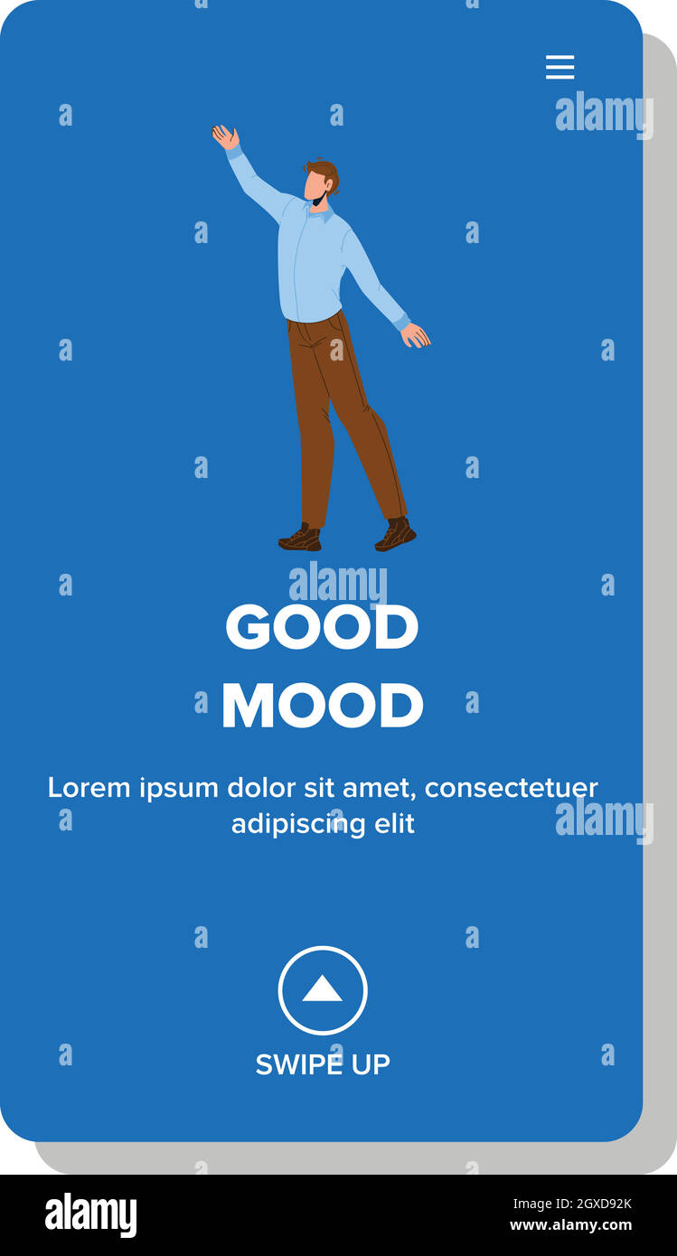 Good Mood Businessman Enjoying Or Dancing Vector Stock Vector Image ...