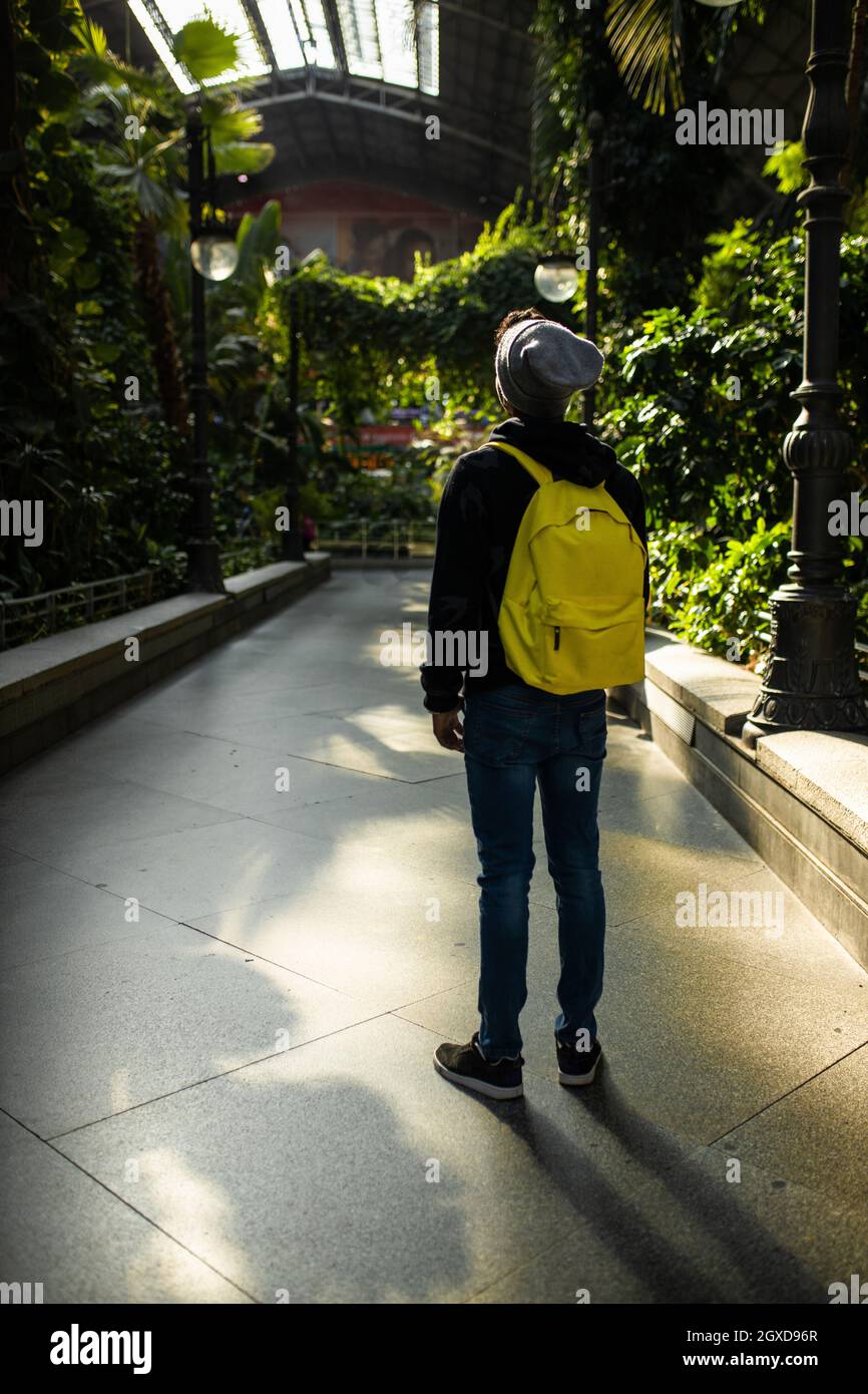 Full body of slim ethnic brunette wearing black tight bodysuit and ...