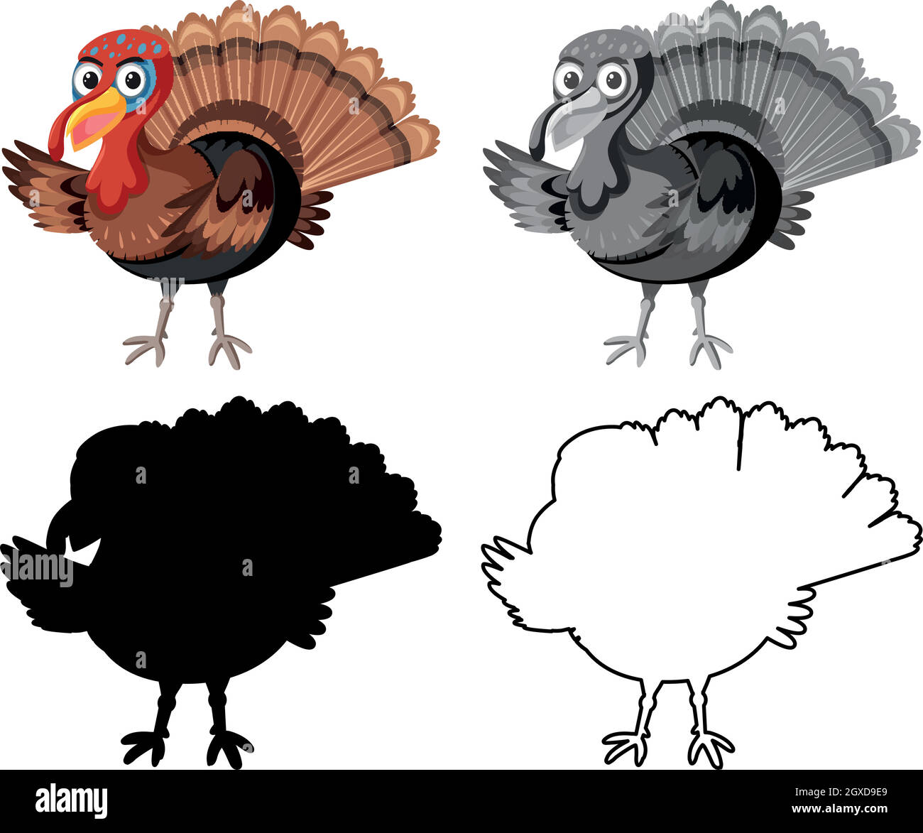 Turkey bird line Cut Out Stock Images & Pictures - Alamy