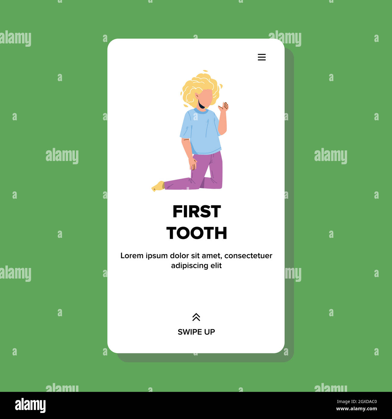 Child lost tooth Stock Vector Images - Alamy