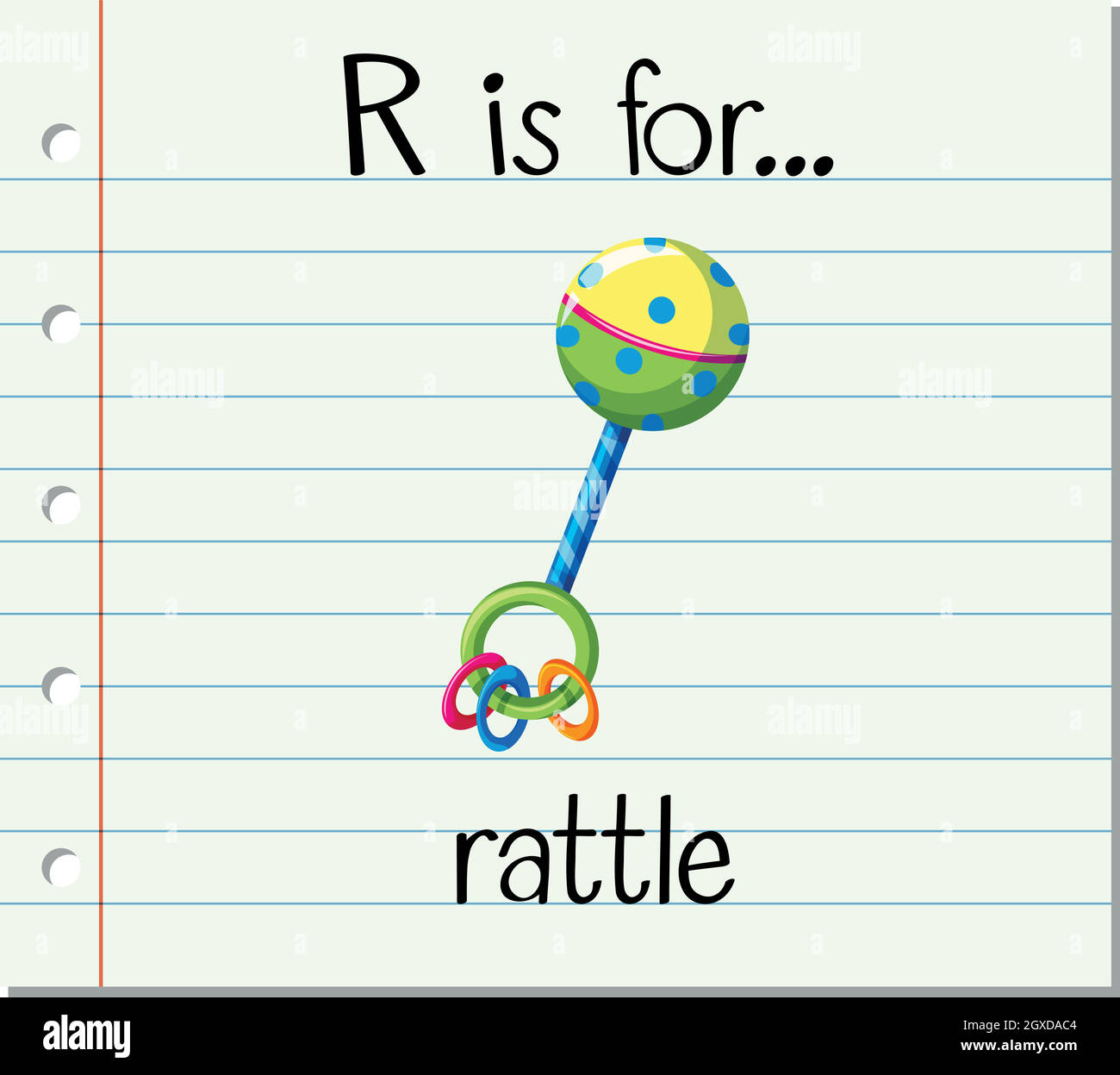 Flashcard letter R is for rattle Stock Vector Image & Art - Alamy