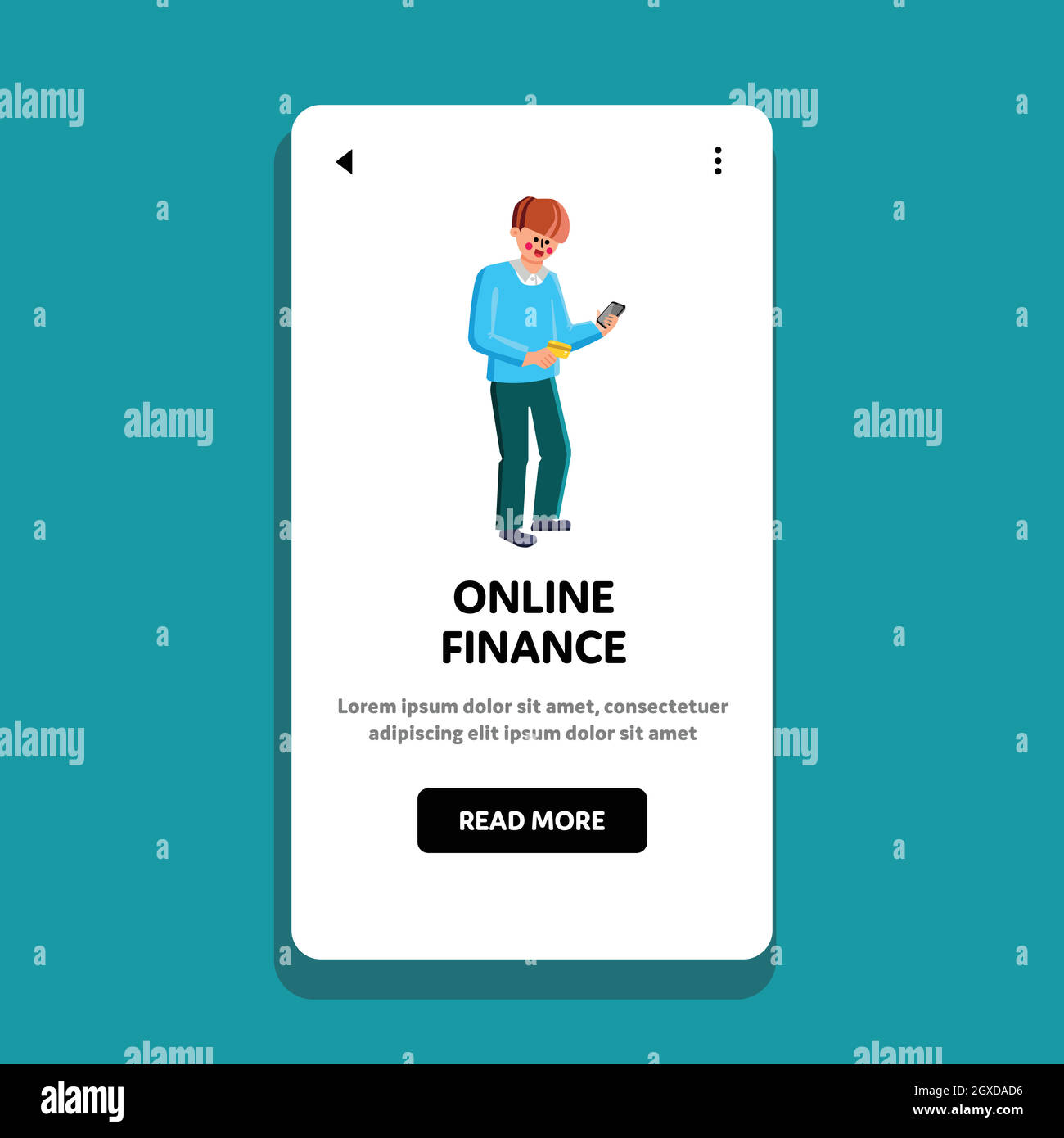 Using smartphone shopping app Stock Vector Images - Alamy