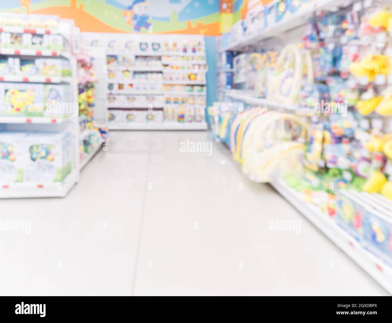 Blurred of kids toy store background with bokhe Stock Photo - Alamy