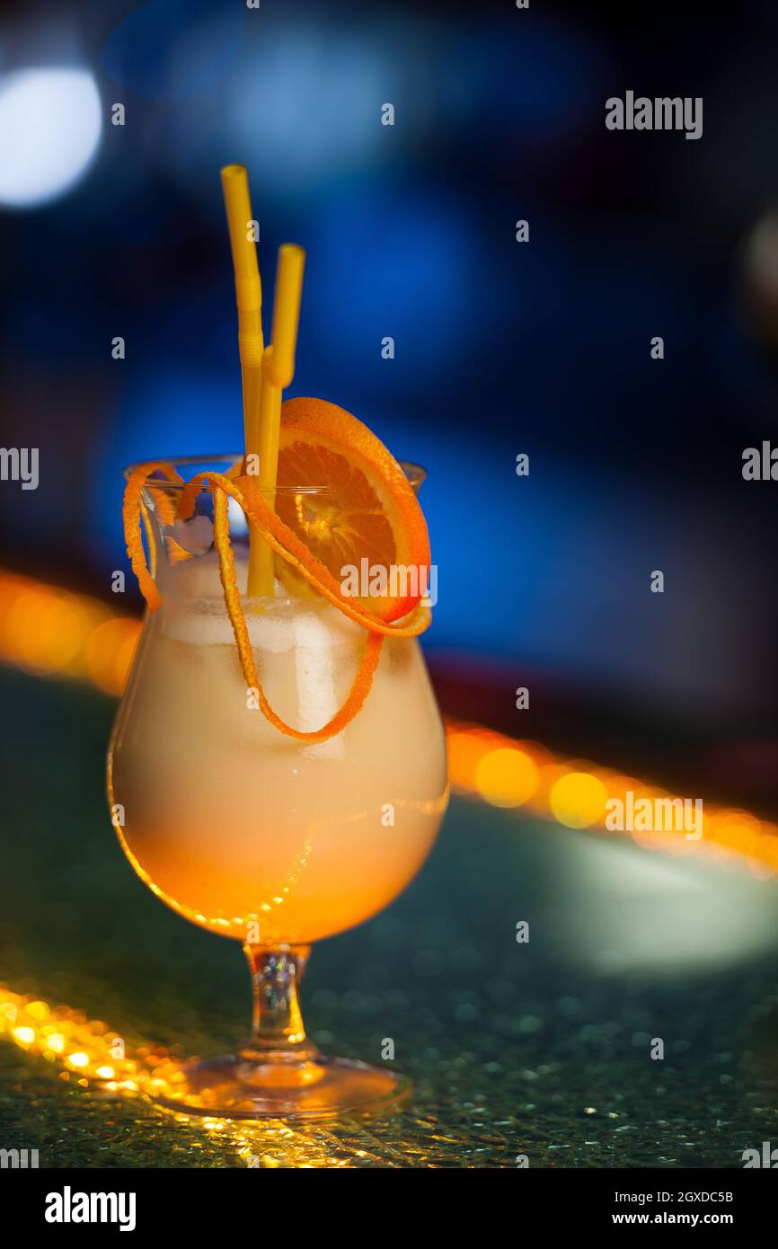 a Cocktail color gin composition Stock Photo - Alamy