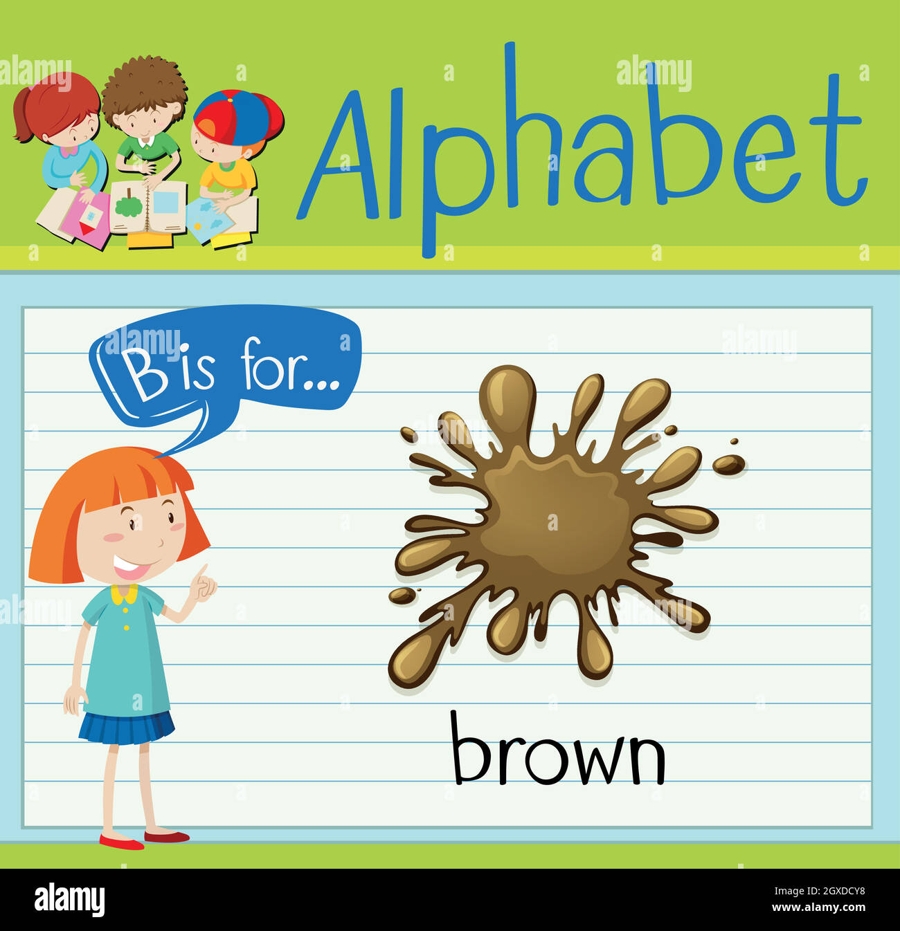 Flashcard letter B is for brown Stock Vector Image & Art - Alamy
