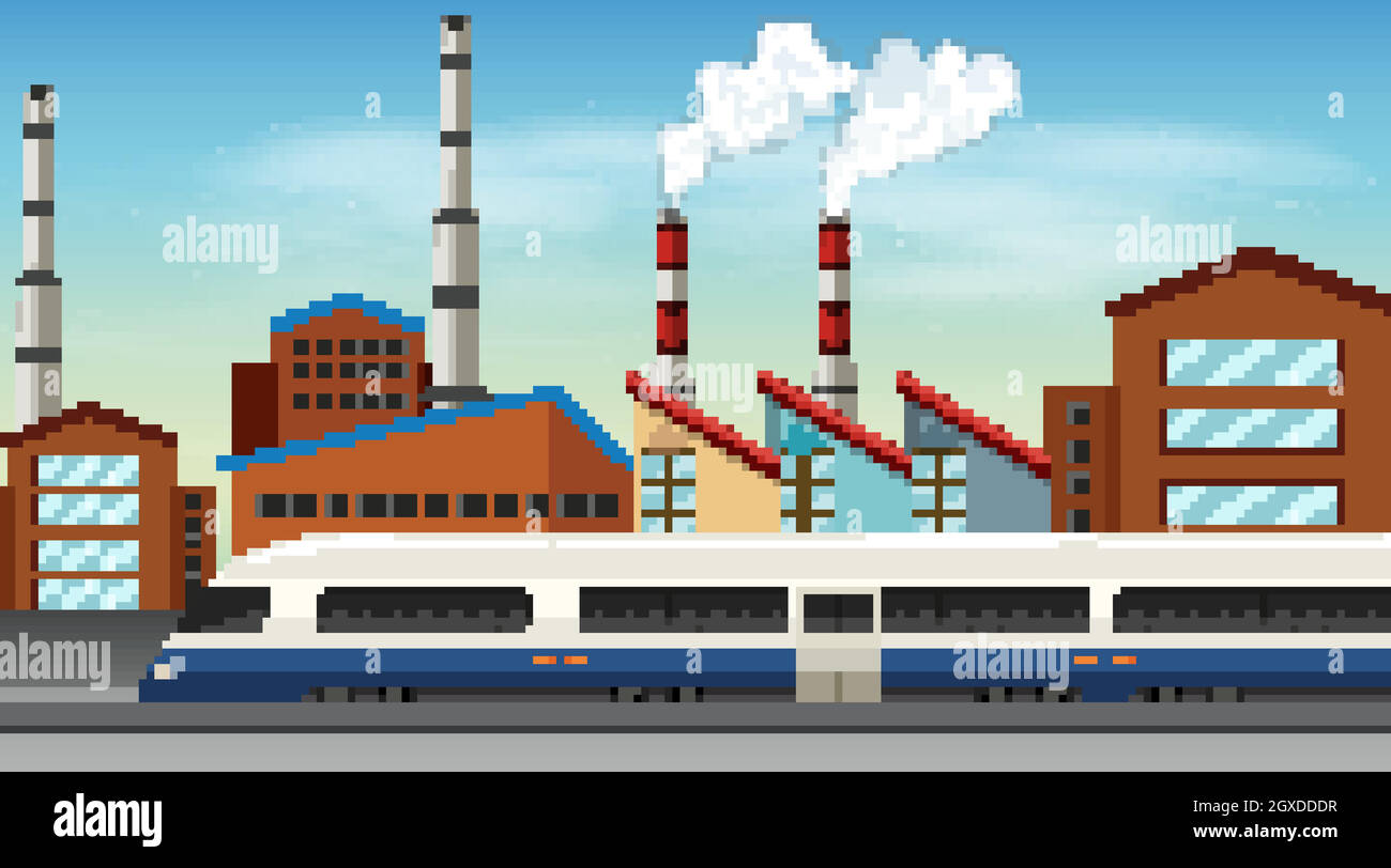 Pollution from factory theme scene in nature Stock Vector Image & Art ...