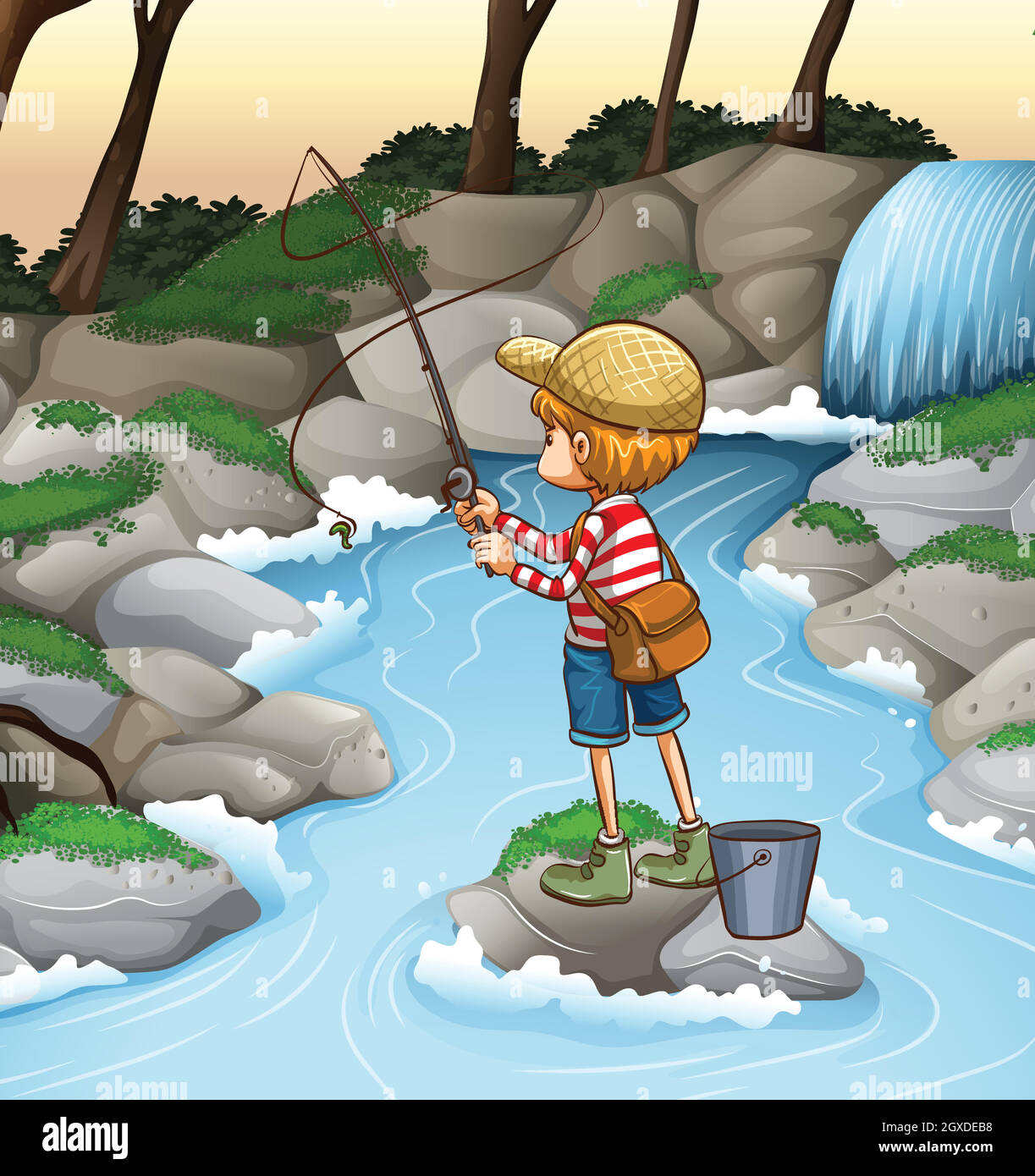 Fishing rod clipart hi-res stock photography and images - Alamy