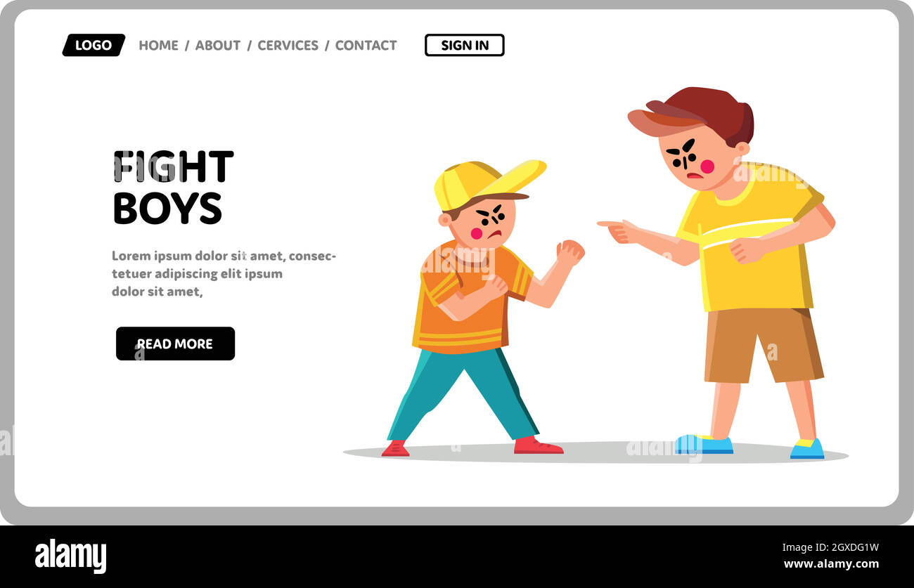 Fighting at school Stock Vector Images - Alamy