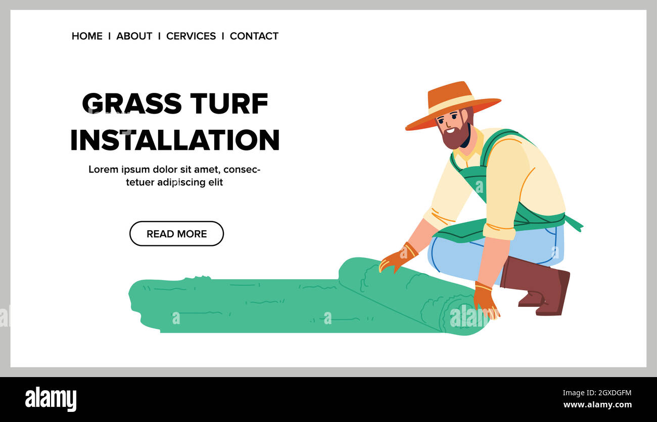 Installing grass Stock Vector Images - Alamy