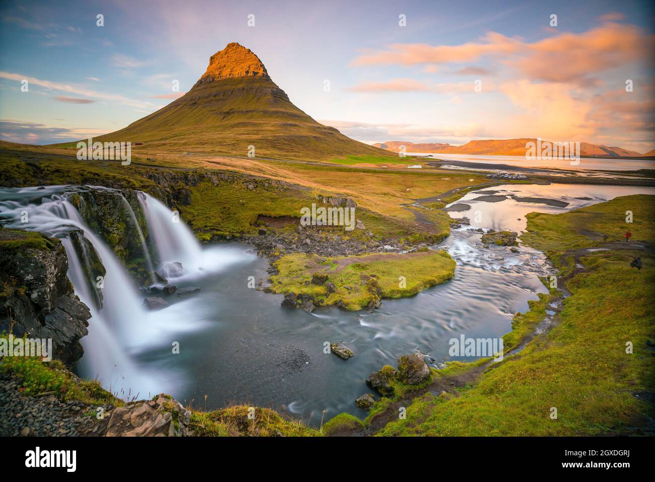 Landscapes and waterfalls. Kirkjufell mountain in Iceland autumn Stock ...