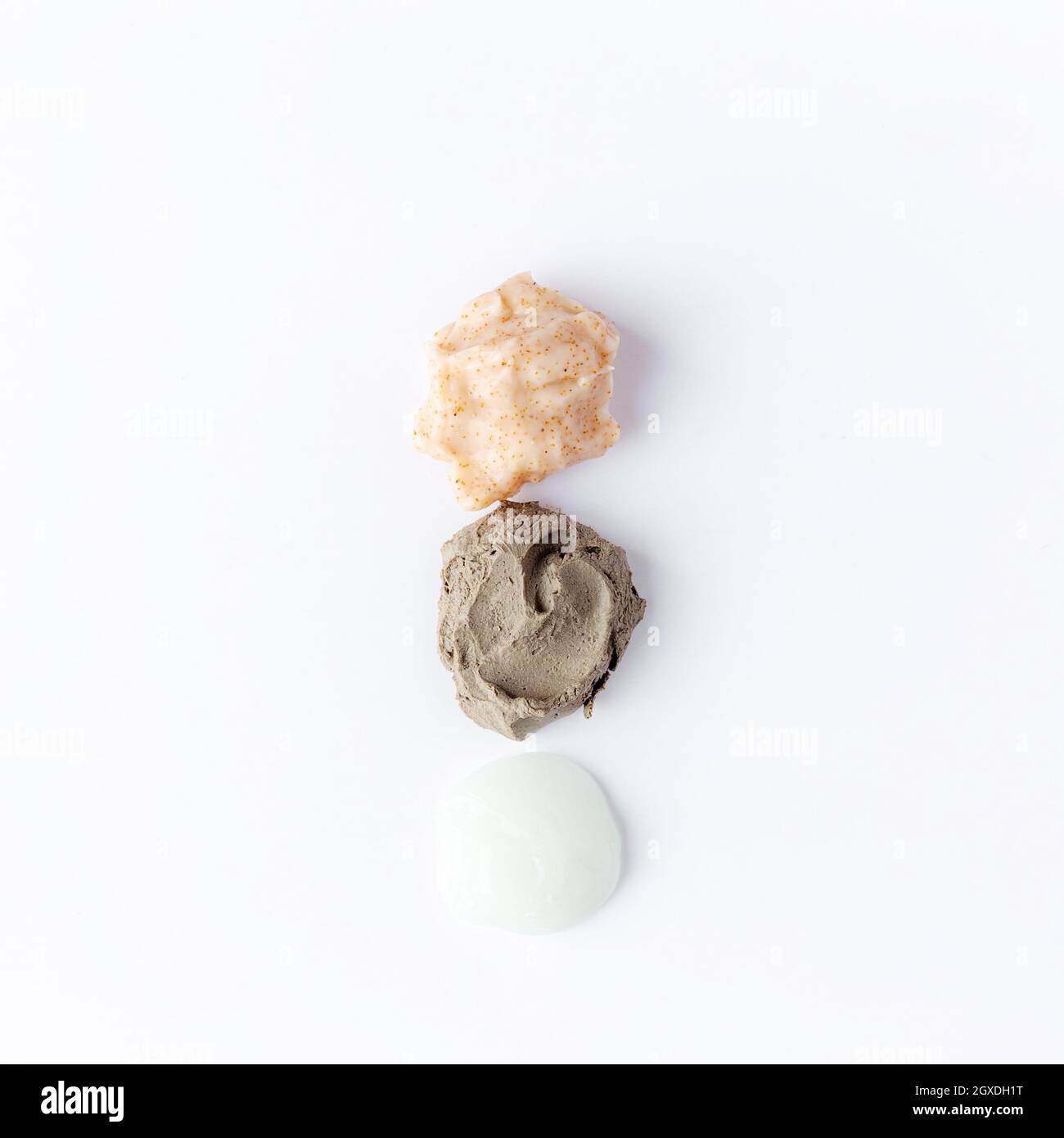 Healthy cosmetics concept with cosmetic textures and different body ...