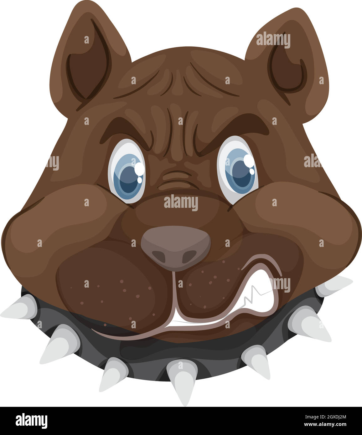 Angry cartoon bulldog head hi-res stock photography and images - Alamy