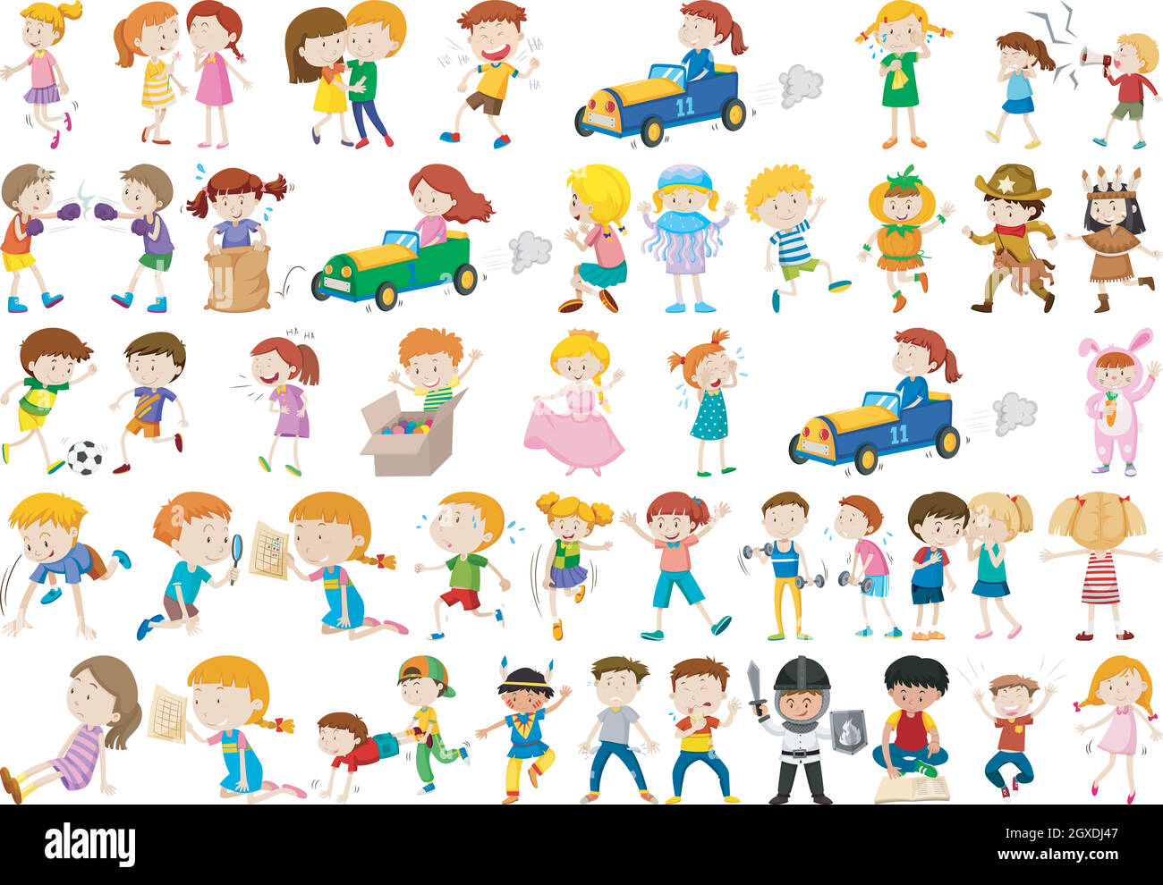 Set of children character Stock Vector Image & Art - Alamy