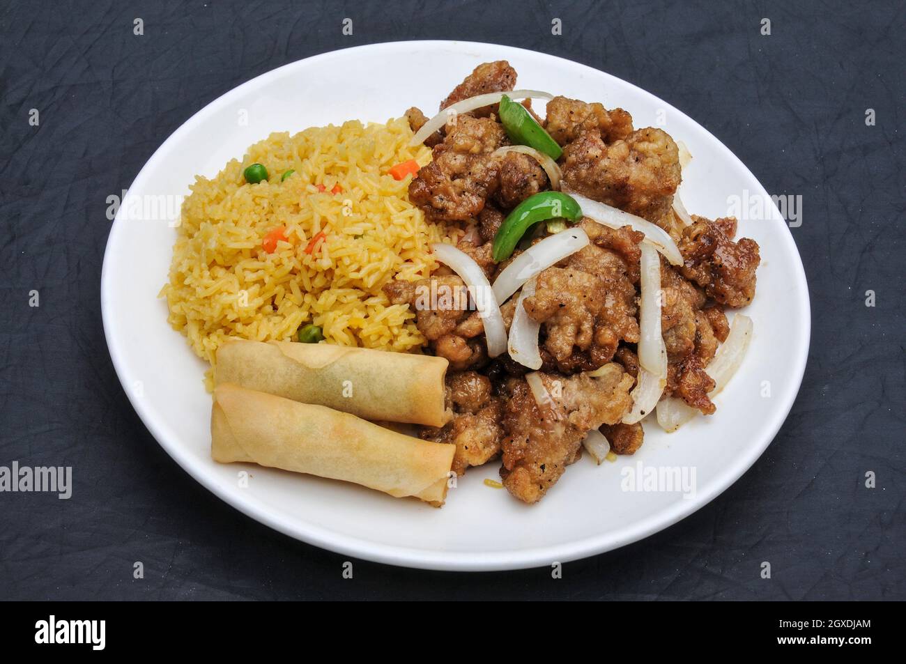 Traditional Chinese dish known as black pepper chicken Stock Photo - Alamy