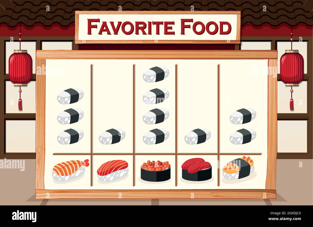 A chart of favorite food Stock Vector Image & Art - Alamy