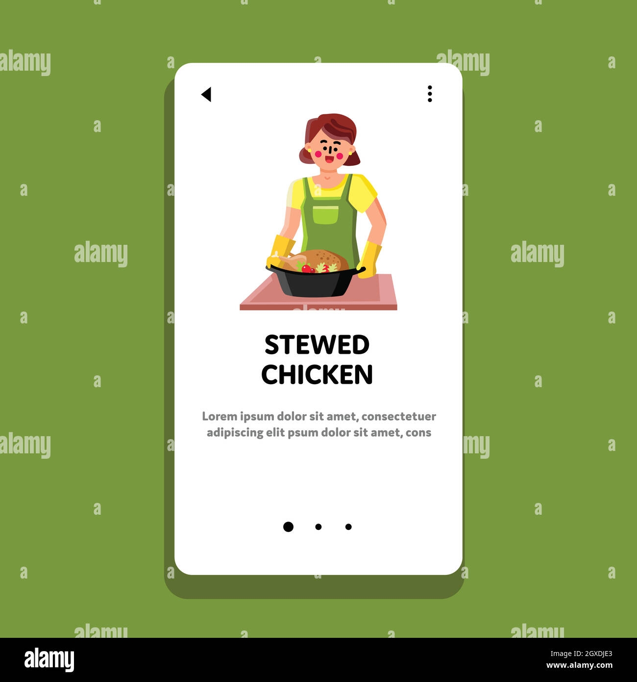 Stewed chicken Stock Vector Images - Alamy