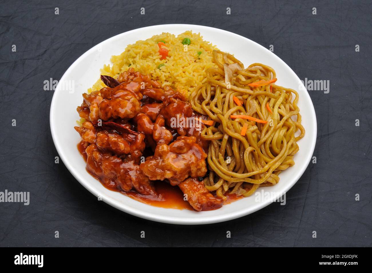 Traditional and authentic Chinese cuisine known as general tsu chicken ...