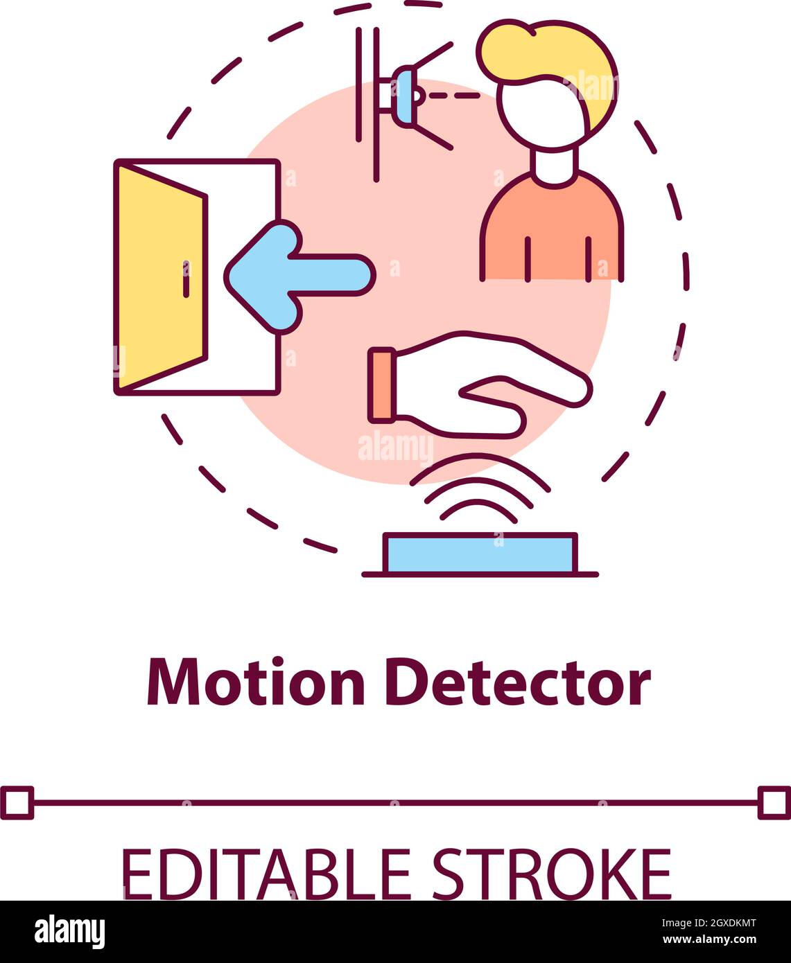 Motion detector concept icon Stock Vector Image & Art - Alamy