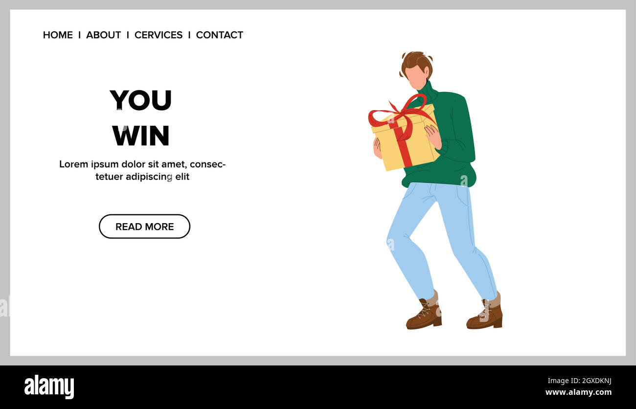 You Win Present In Lottery Or Quiz Game Vector Stock Vector Image & Art ...
