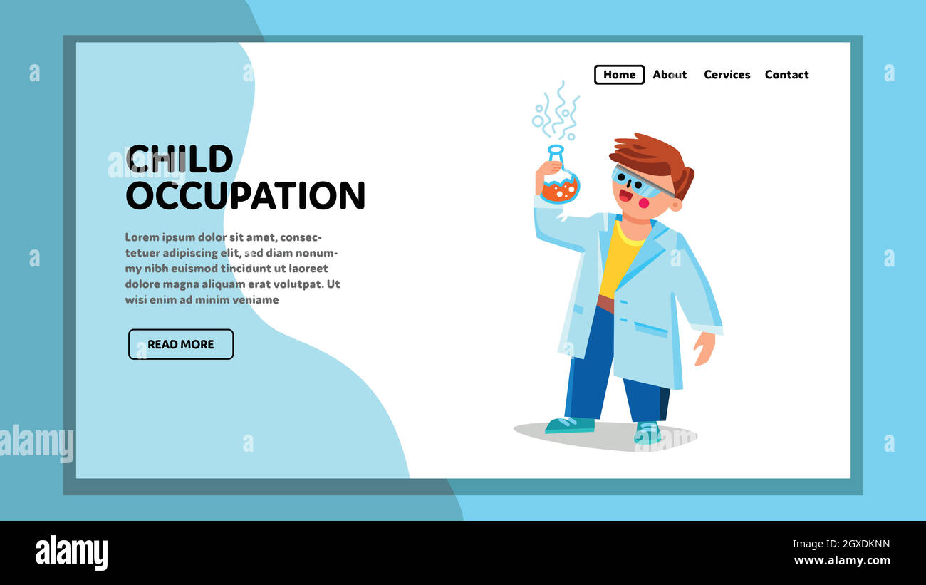 Child Occupation And Scientific Development Vector Illustration Stock ...