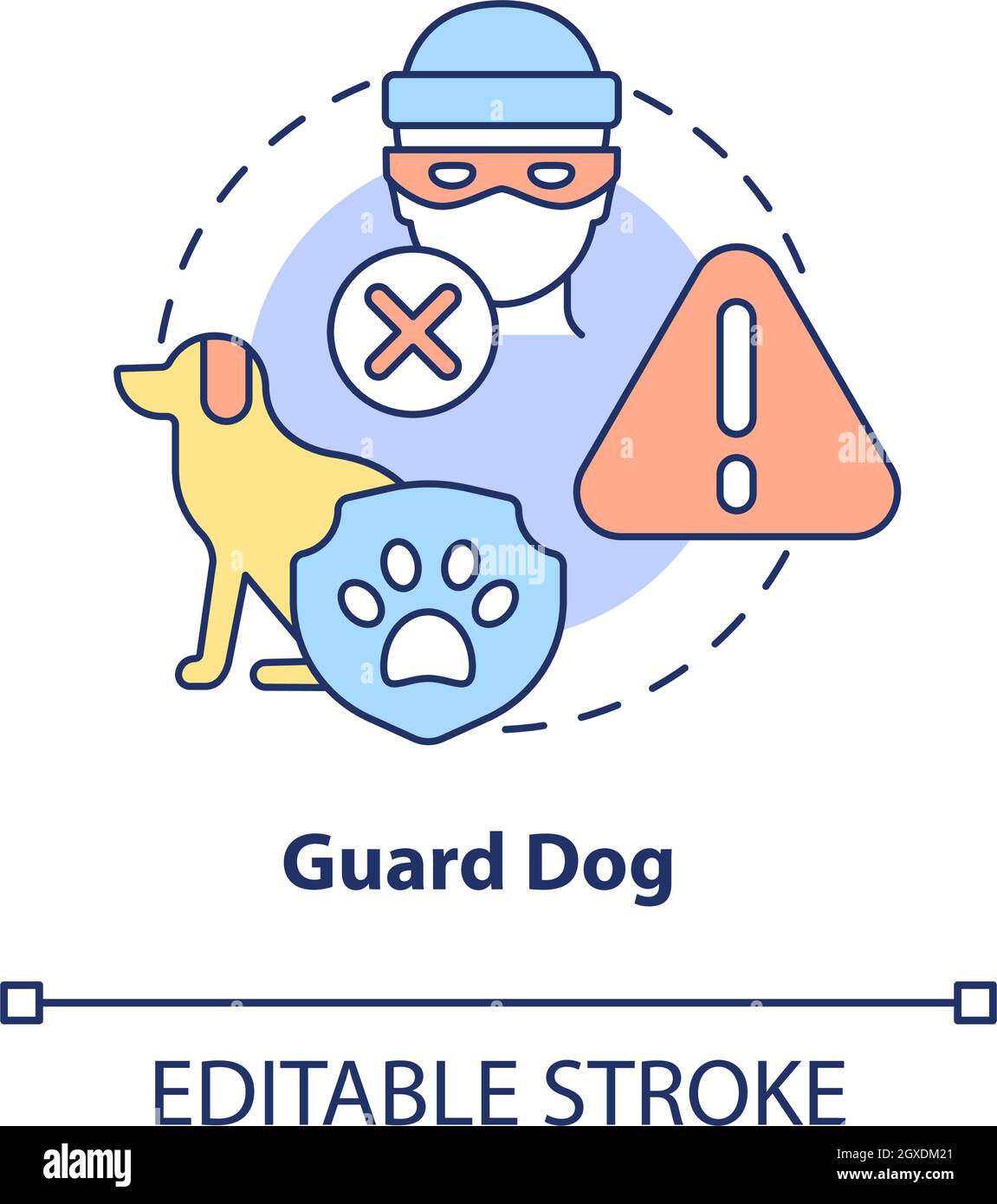 Guard dog concept icon Stock Vector Image & Art - Alamy