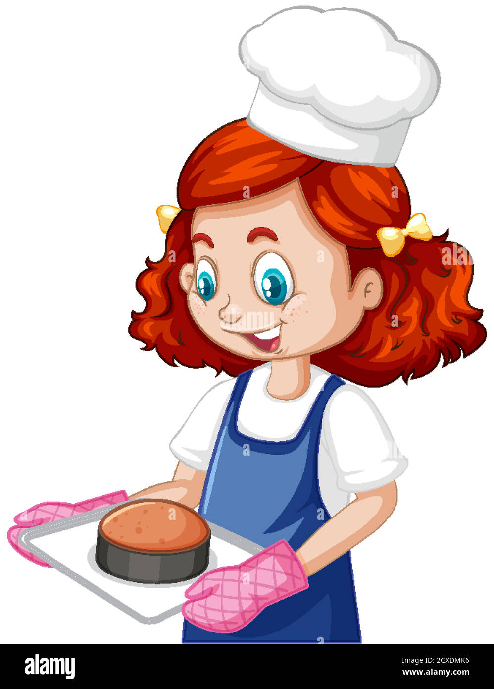 Cartoon kid wearing chef hat Stock Vector Images - Alamy