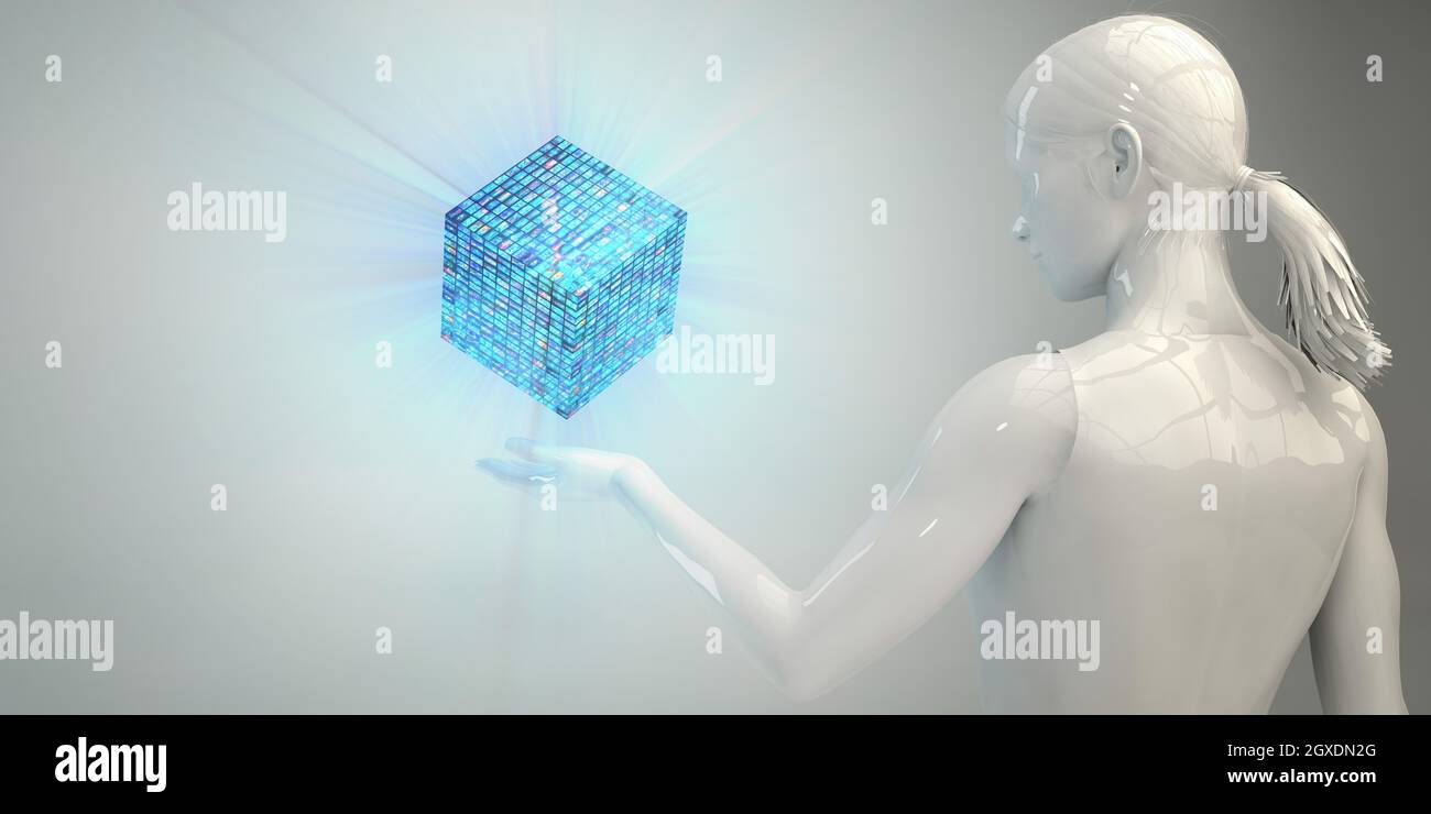 Science Research Background with Moving Data Art Stock Photo - Alamy