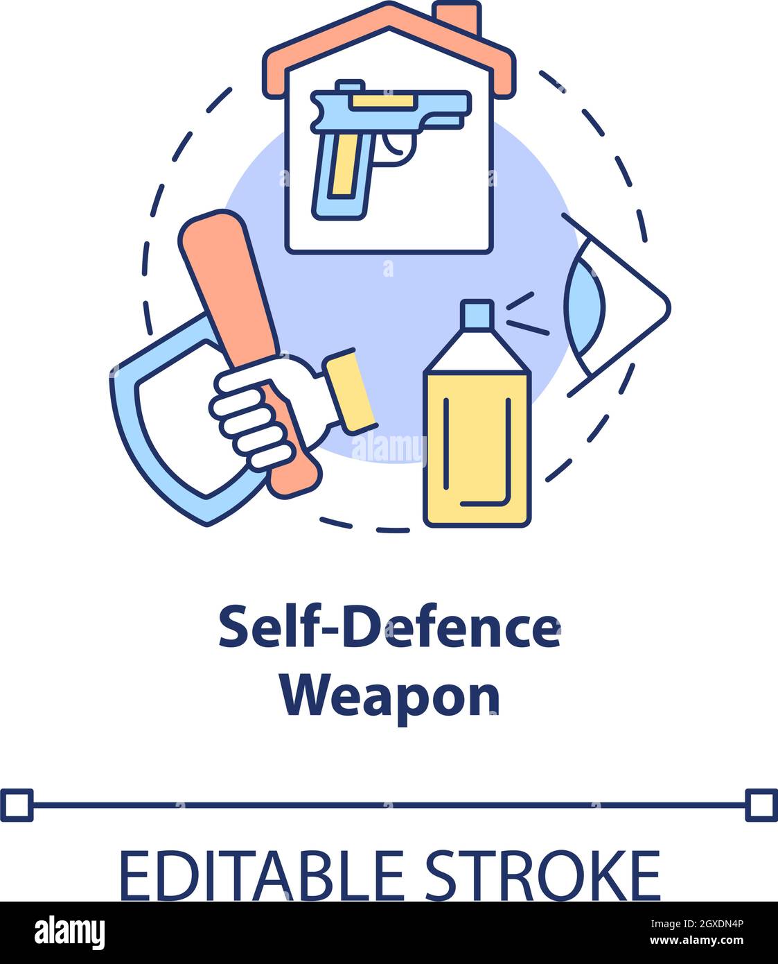 Self defence weapon concept icon Stock Vector Image & Art - Alamy