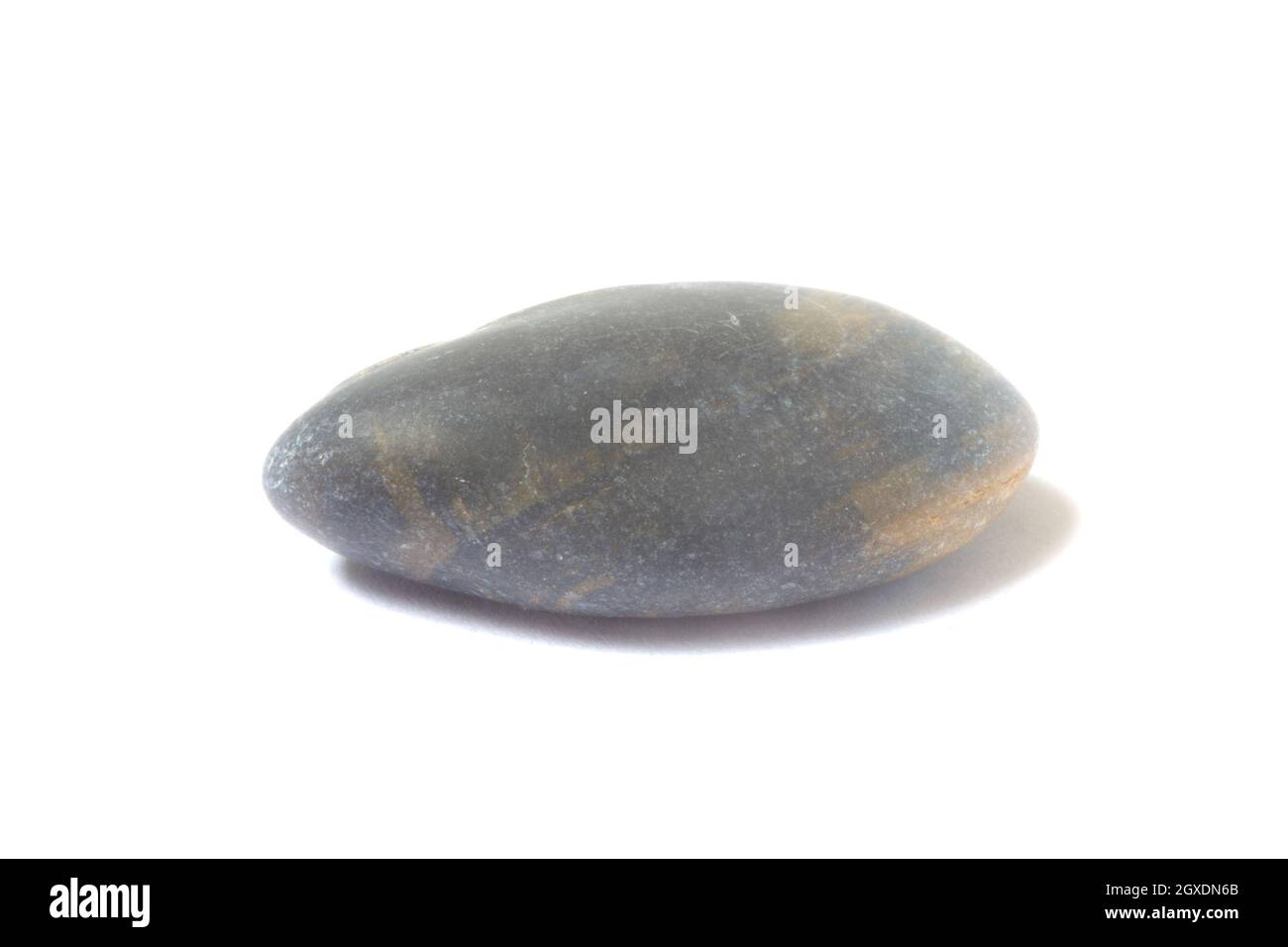 natural stone with shadow isolated on white background. sea pebbles ...