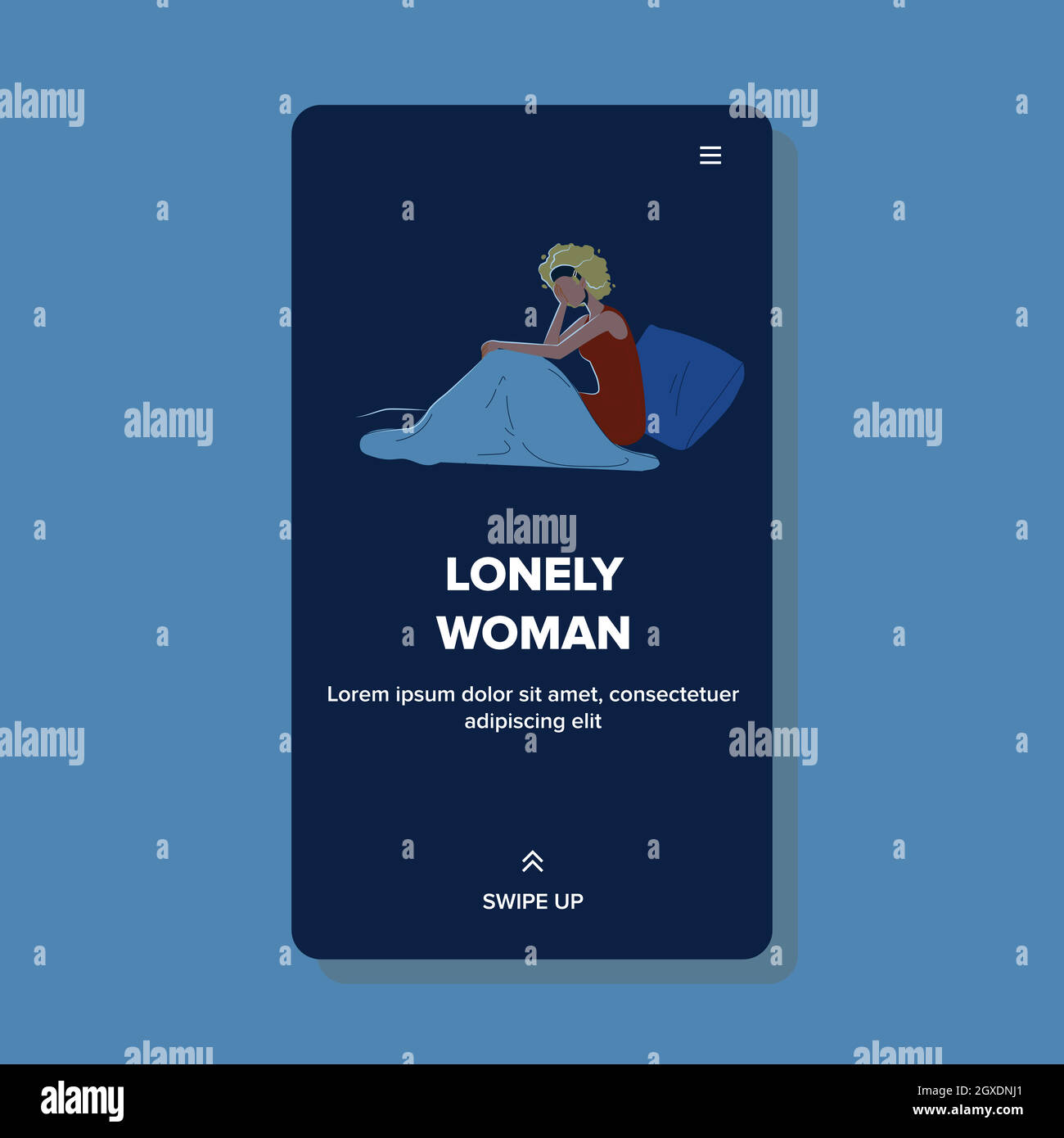 Negative lonely Stock Vector Images - Alamy