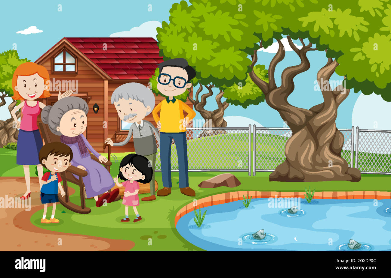 Family child home Stock Vector Images - Alamy