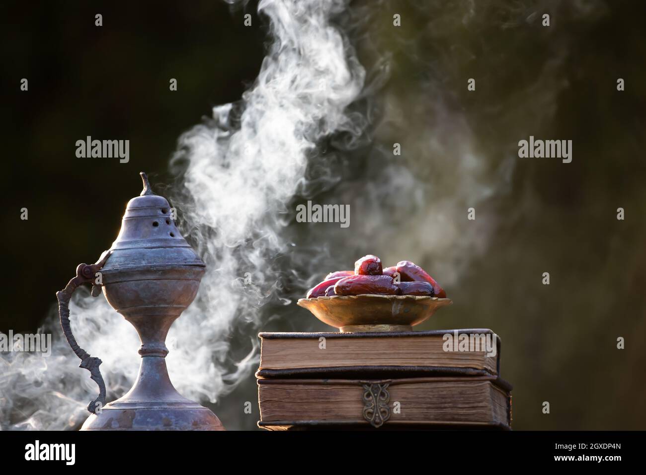 Festive greeting card for Muslim holy month Ramadan Kareem with dates ...