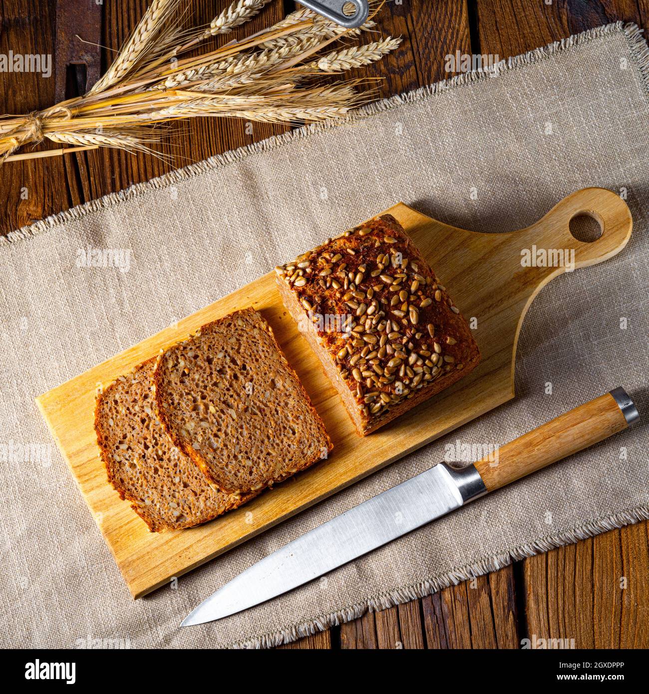 Moist wholemeal bread, crushed or ground whole grain Stock Photo - Alamy