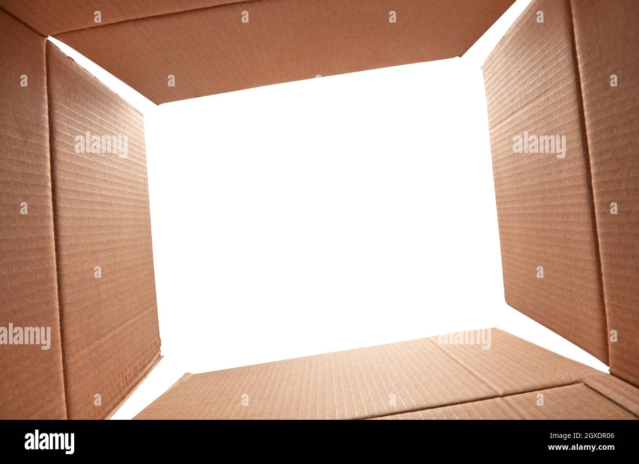 Open cardboard box Stock Photo - Alamy